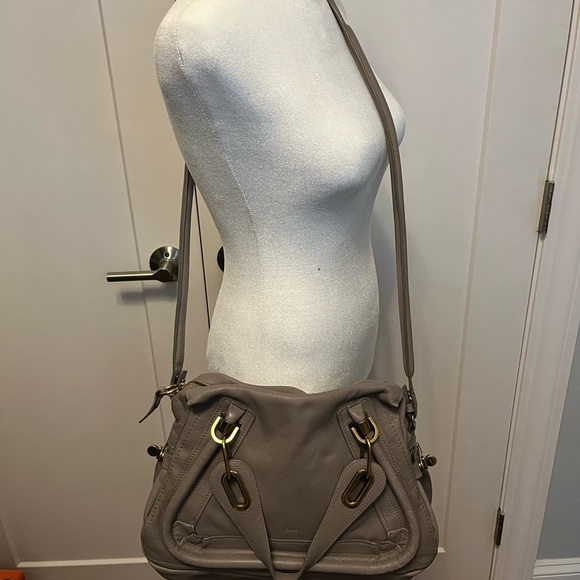 Chloe | Bags | Chloe Grey Leather Porte Epaule Crossbody Bag | Poshmark